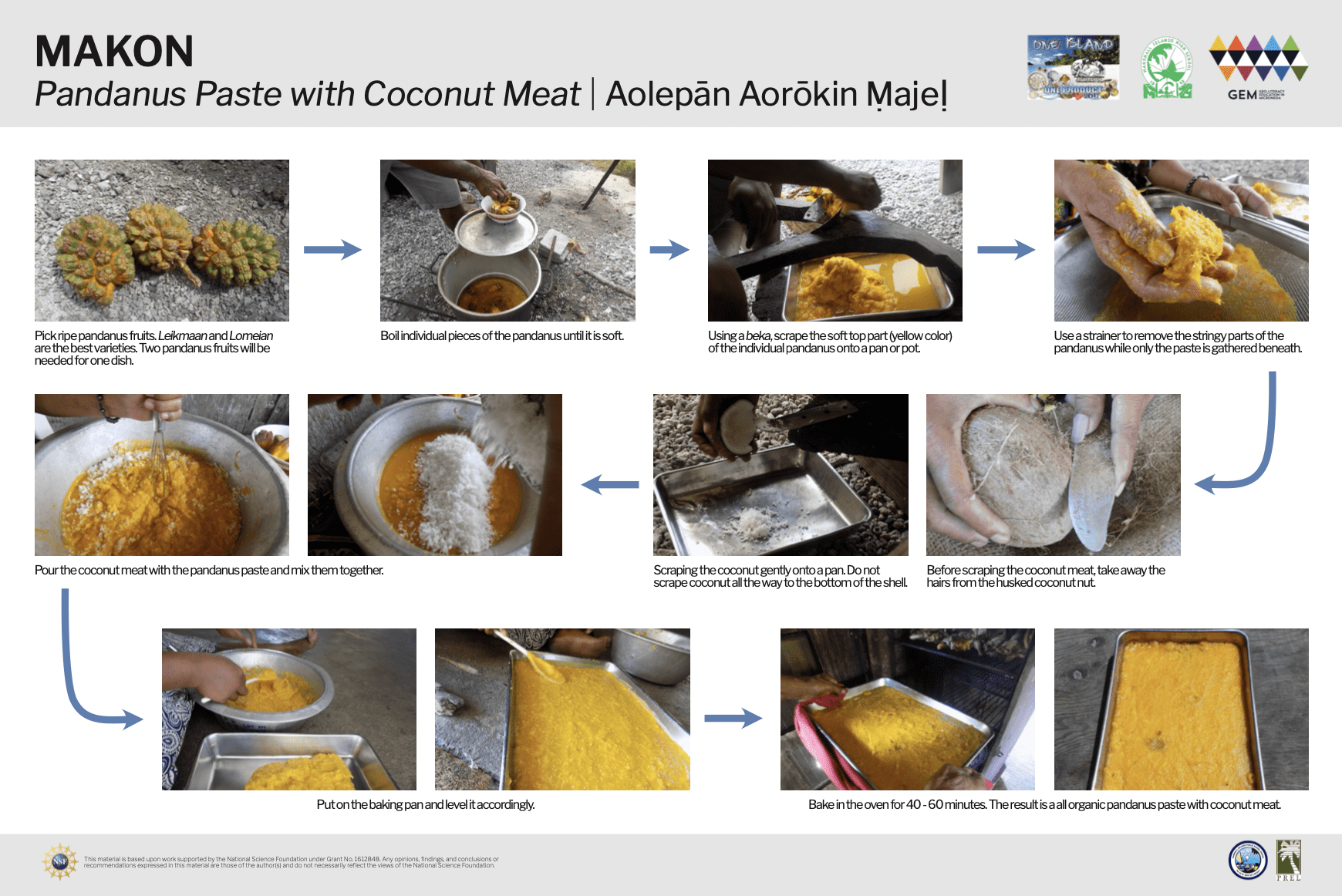GEM | Makon (Pandanus Paste) Process Poster