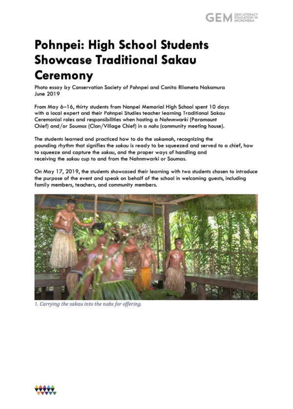 GEM | High School Students Showcase Traditional Sakau Ceremony (Pohnpei)